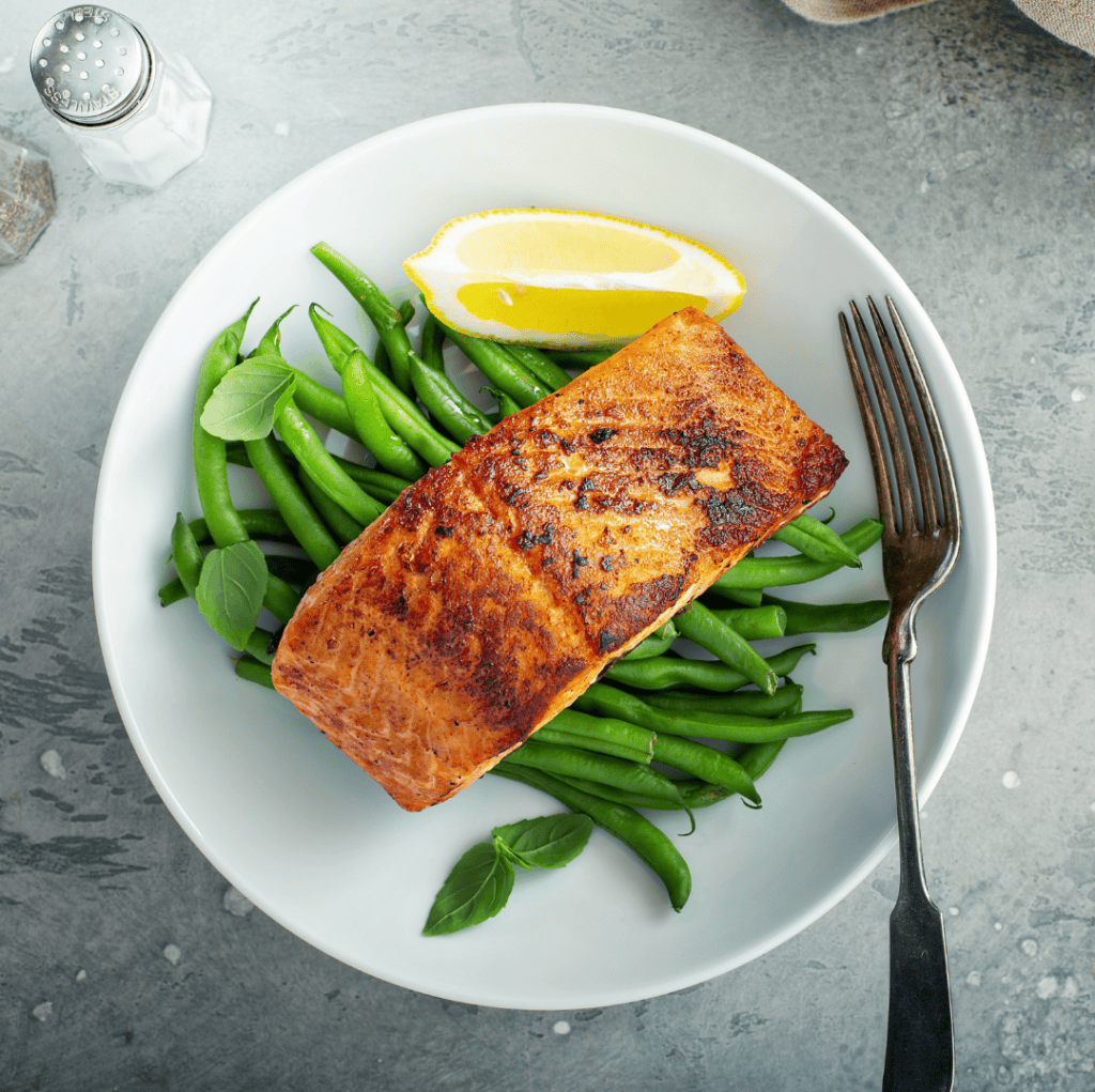 Omega-3 Salmon with Toasted Walnut Green Beans - Ryann, The Prenatal ...